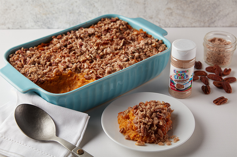 Cinnadust Sweet Potato Casserole | Cinnamon Toast Crunch